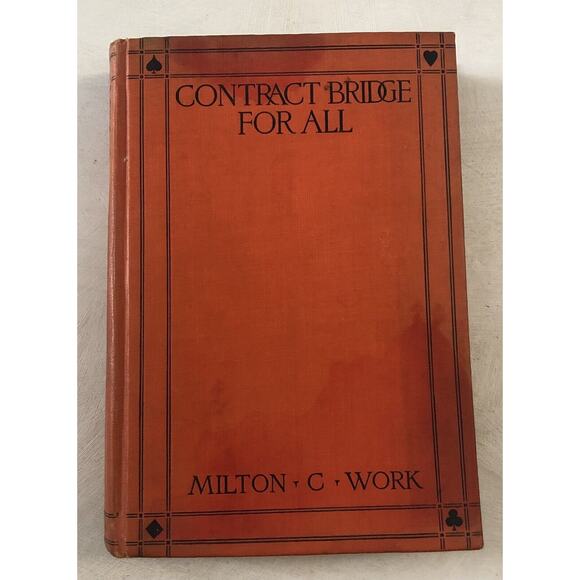 Milton C. Work | Accents | Vintage 929 Contract Bridge Hc Book ...